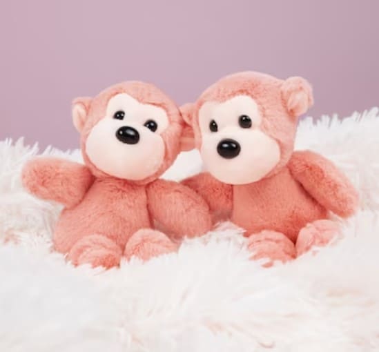 Cute Monkey Plush Keychain