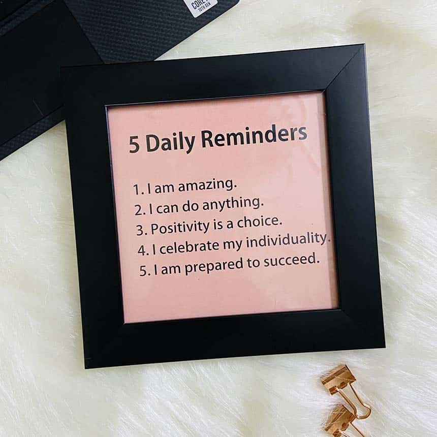 5 Reminders -Aesthetic Wall Frame